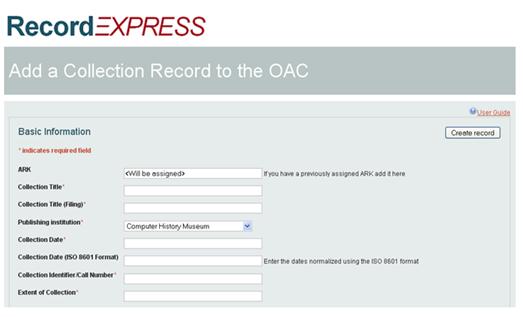 RecordEXPRESS makes it easier to contribute collection guides to the ...