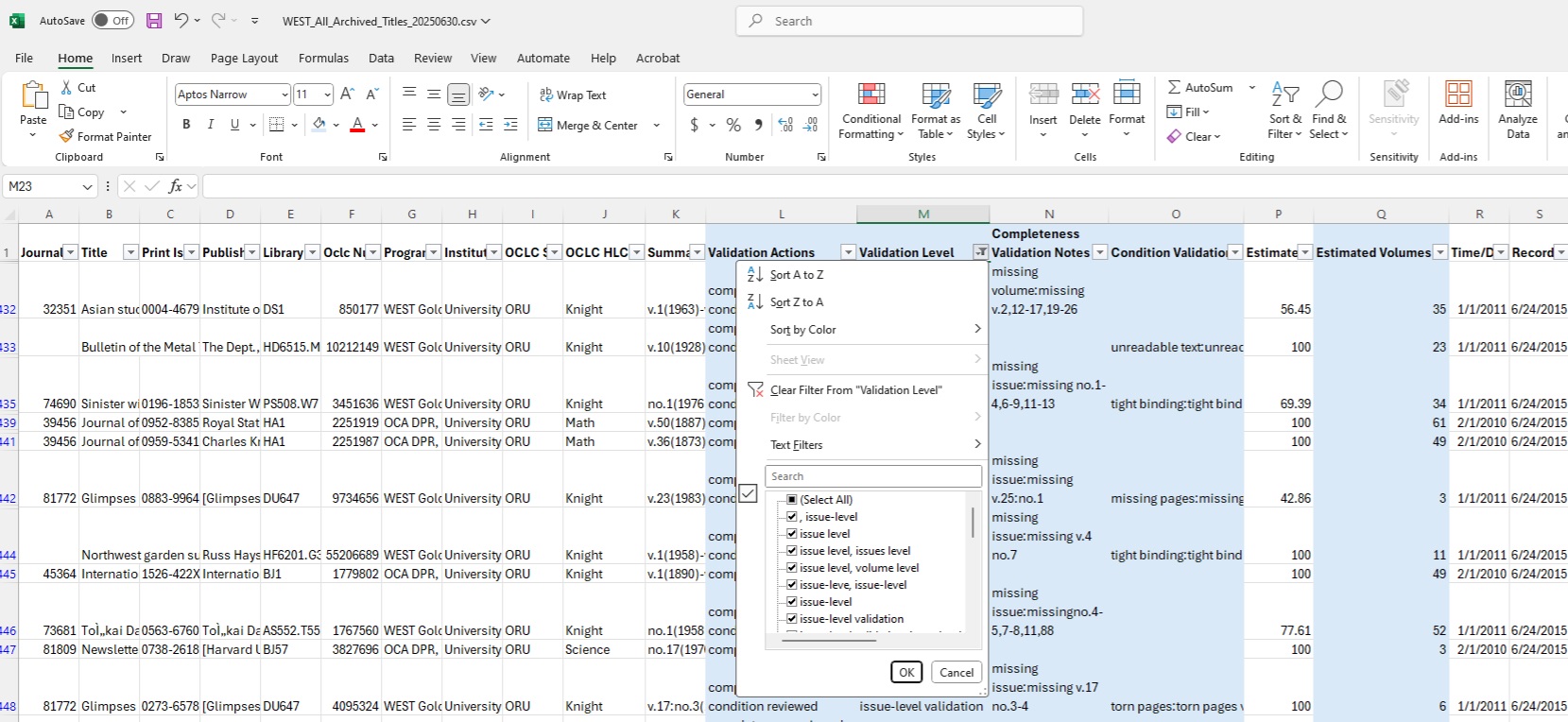 New Fields Available in the WEST All Archived Titles Report ...